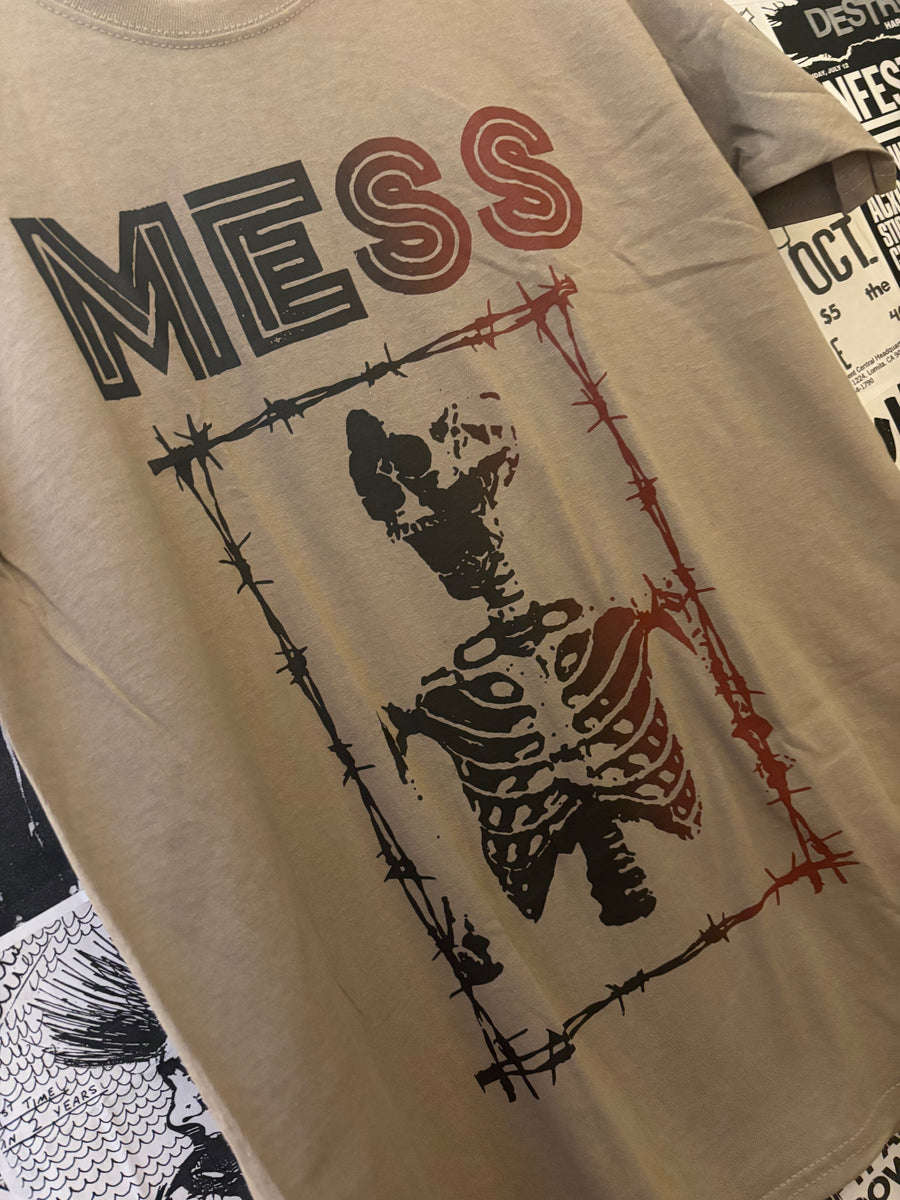 MESS Barbed Wire Skeleton Shirt – DeadRockers