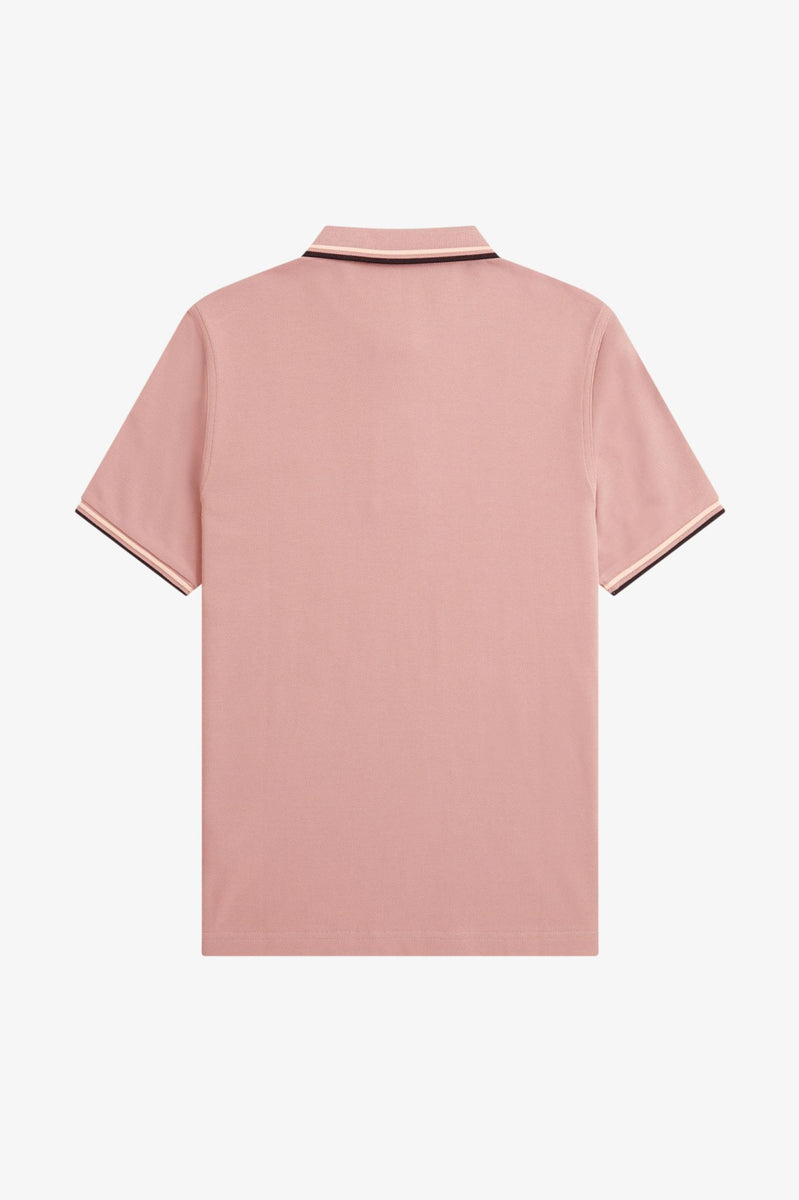 Fred Perry Womens Polo Dusty Rose Pink / Silky Peach / Black – DeadRockers