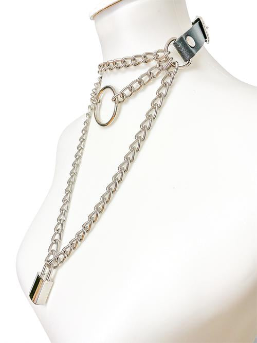 Triple Chain Lock Choker – DeadRockers